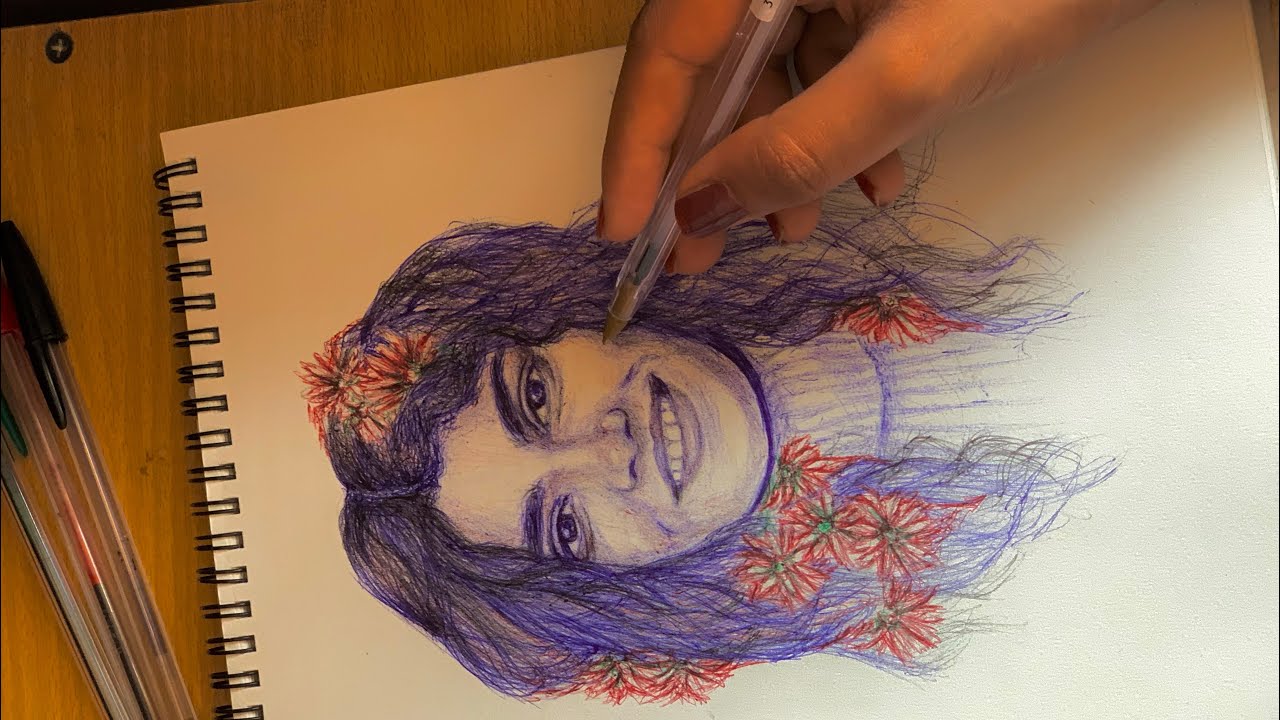 How to draw an Easy pen Drawing - YouTube