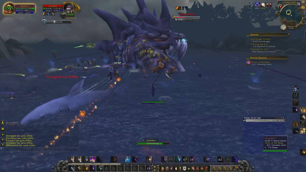 WoW Legion : World Quest- Terror of the Deep - Levantus World Boss ...