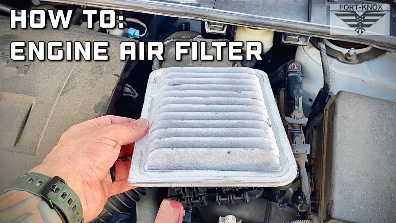 How To Change Toyota Corolla Engine Air Filter Replacement | Also for ...