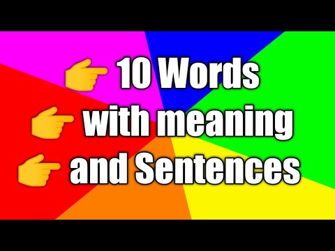 10 WORD MEANING WITH SENTENCES - YouTube