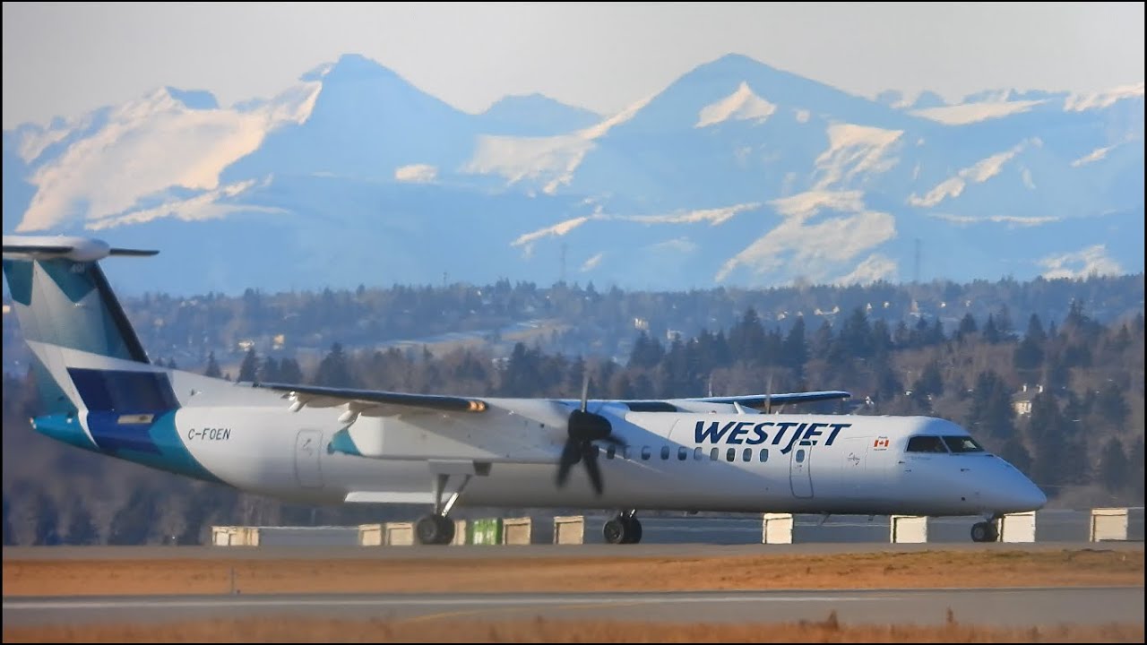 NEW LIVERY WestJet Encore Q400 at YYC! - YouTube