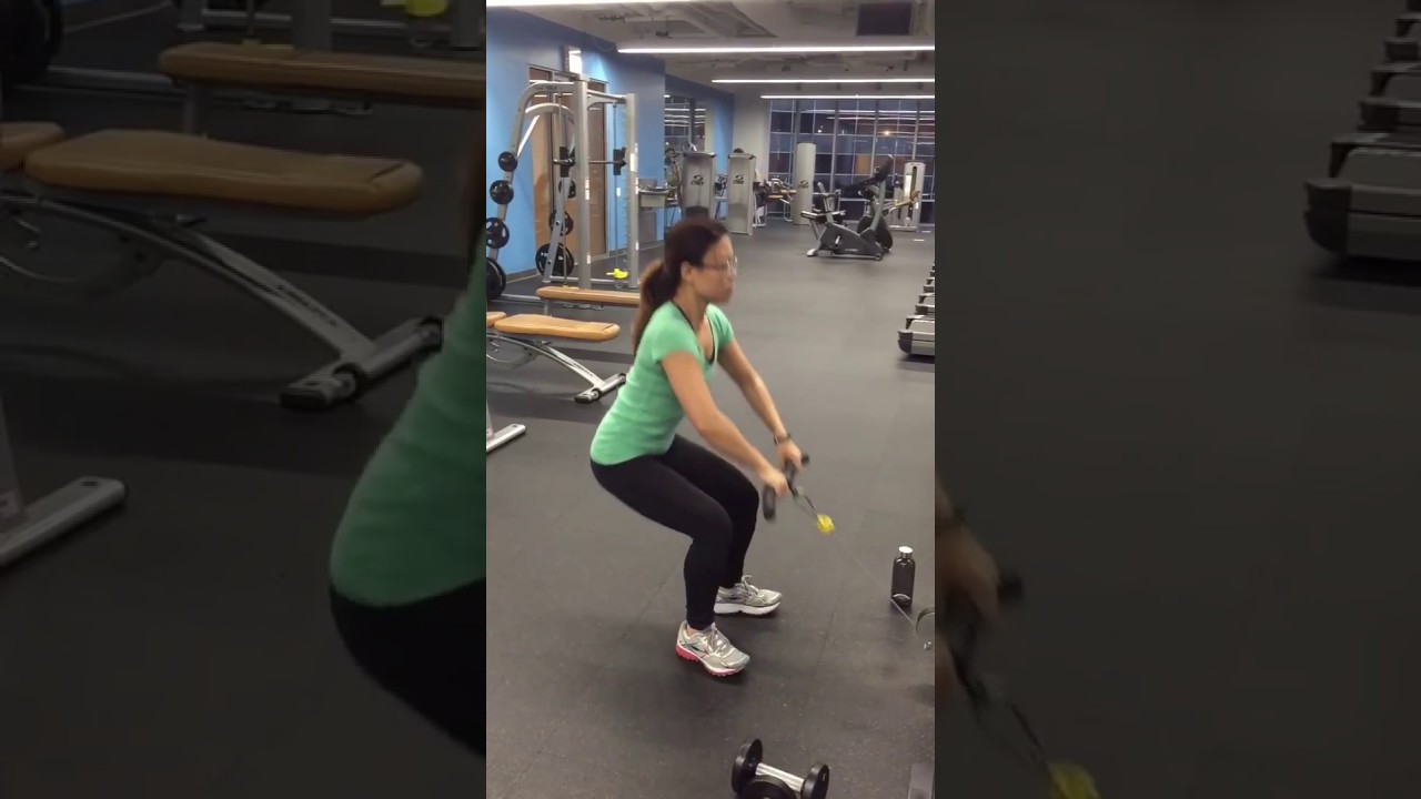 Cable Squat Upright Row - YouTube