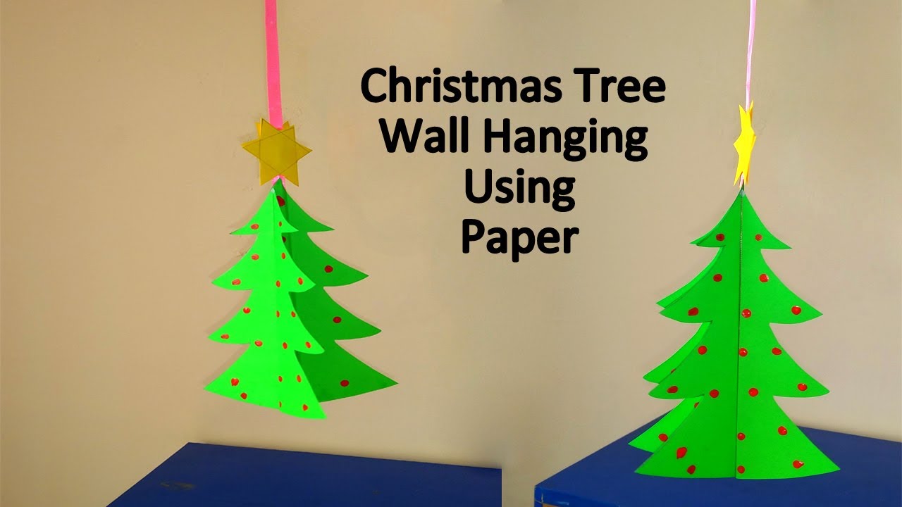 Paper Christmas Tree On Wall