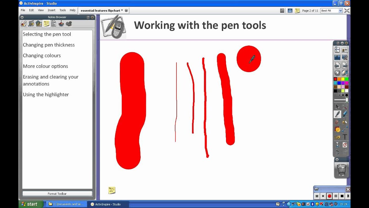 ActivInspire: pen tools.avi - YouTube