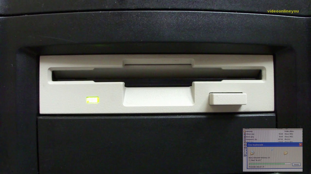 Dźwięk napędu dyskietek 3.5" 1,44 MB / FDD floppy disk drive 1.44 MB ...