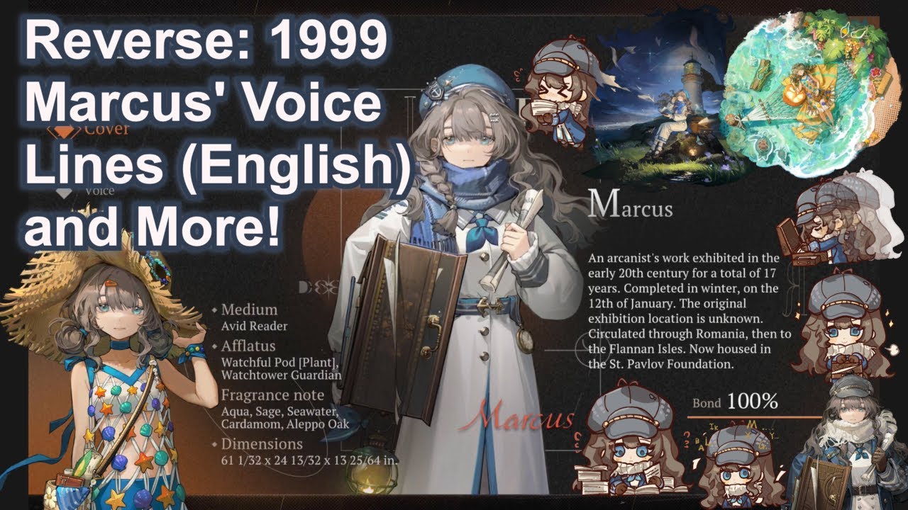 📕📚 Reverse: 1999 - Marcus' English Voice Lines, and More! 📚📖 - YouTube
