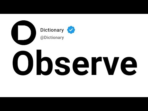 Observe Significado En Español - YouTube