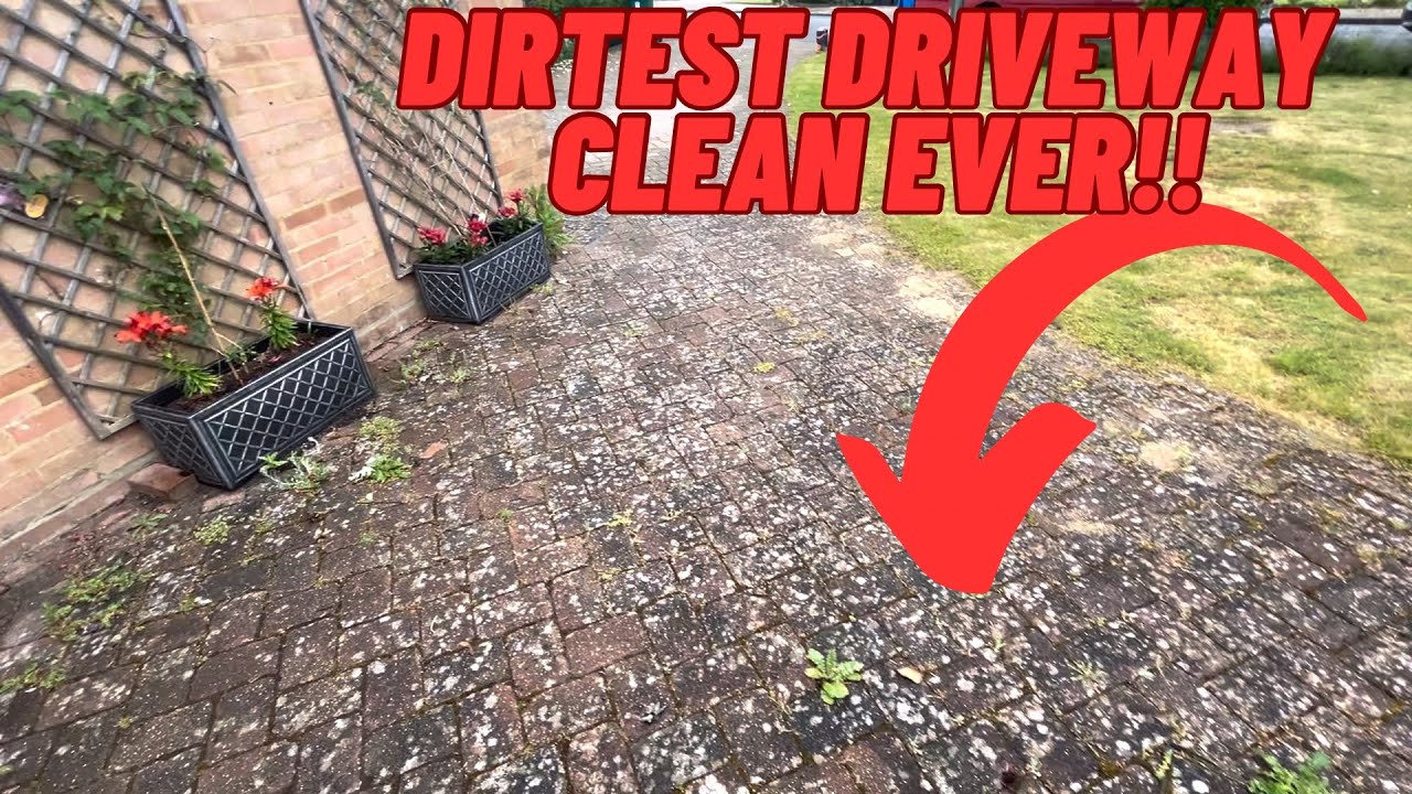 The DIRTY DRIVEWAY cleaning Challenge - YouTube
