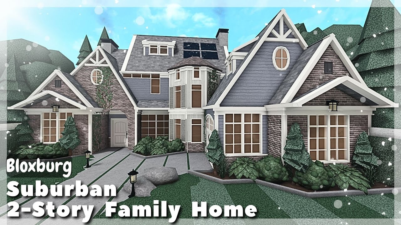 BLOXBURG: Suburban 2-Story Family Home Speedbuild | Roblox House Build ...