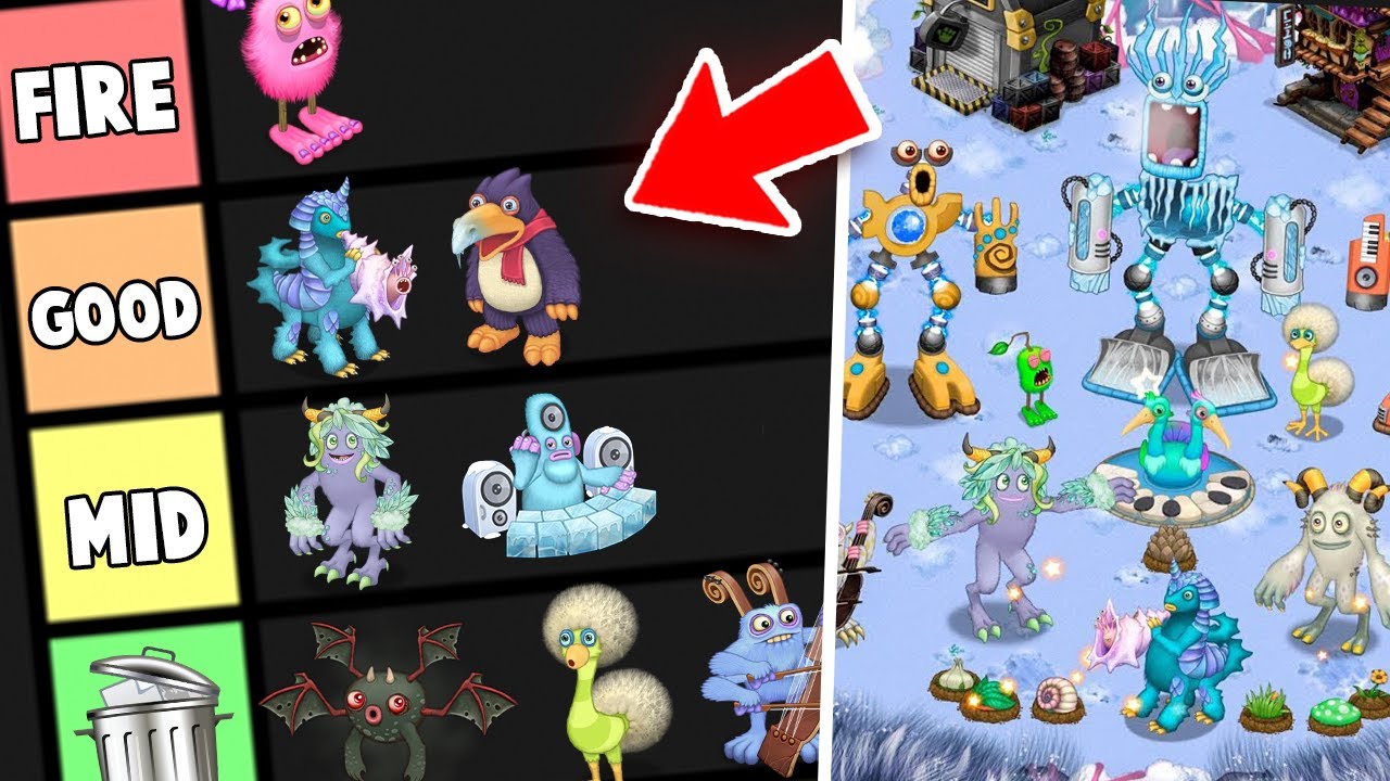 Cold Island TIER LIST! (My Singing Monsters) - YouTube