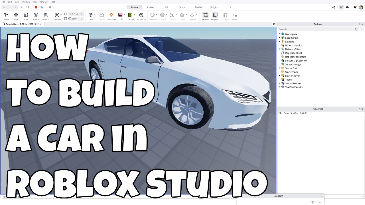 How to Build a Car in Roblox Studio - YouTube