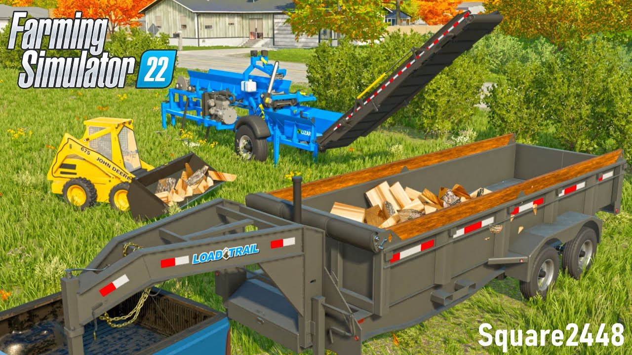 BUSY Day Delivering Firewood & Buying NEW Trailer! | FS22 - YouTube