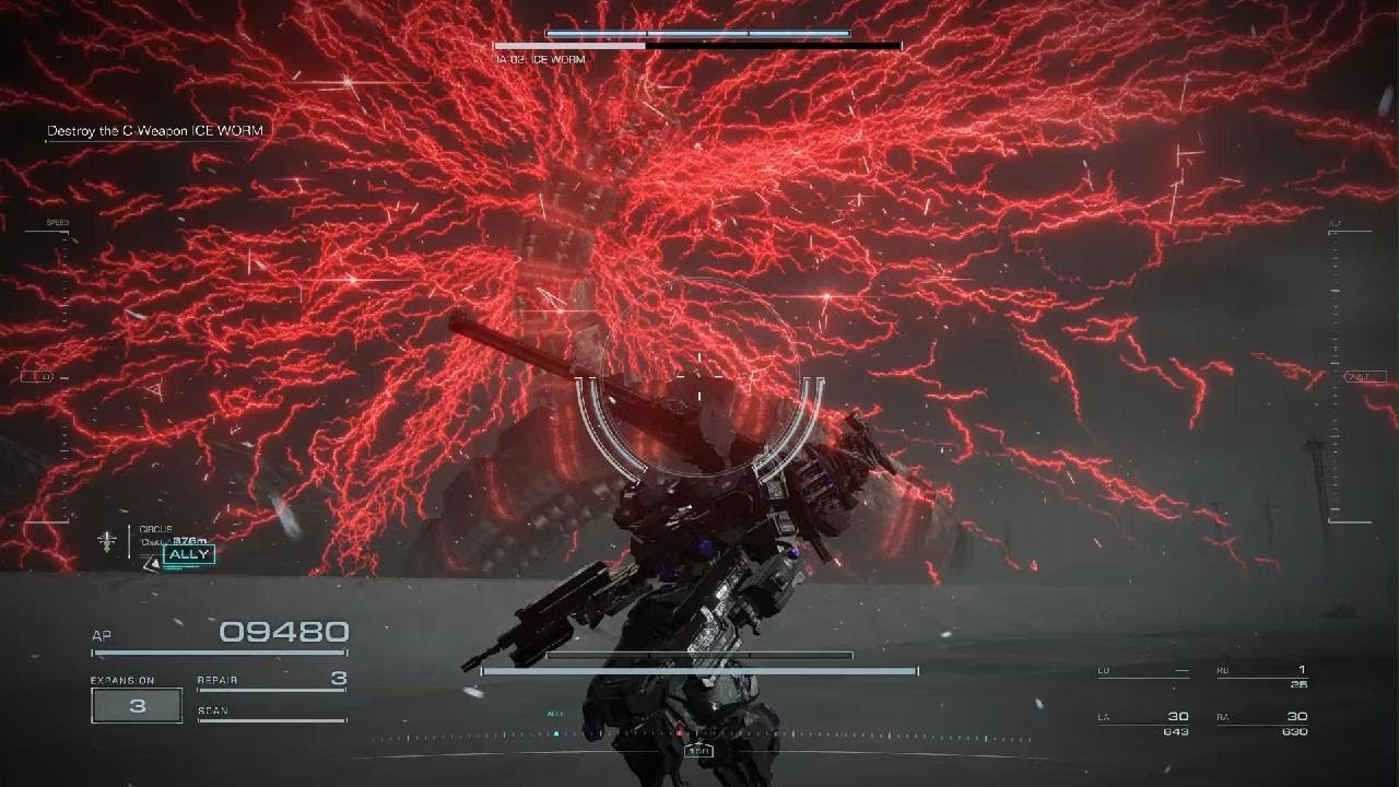 Destroy the Ice Worm, S Rank Mission, Not damage taken, ARMORED CORE VI ...