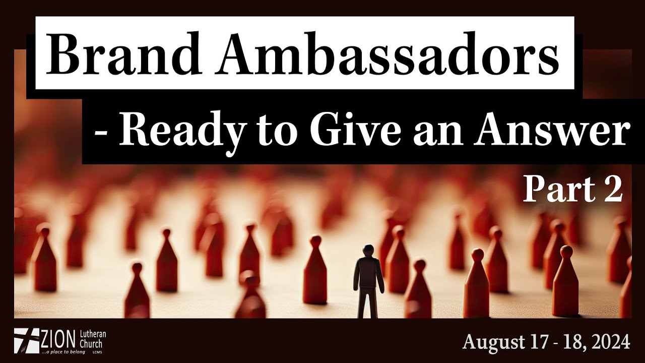 August 18th, 2024 - 11:00am Modern Service: "Brand Ambassadors - Ready ...