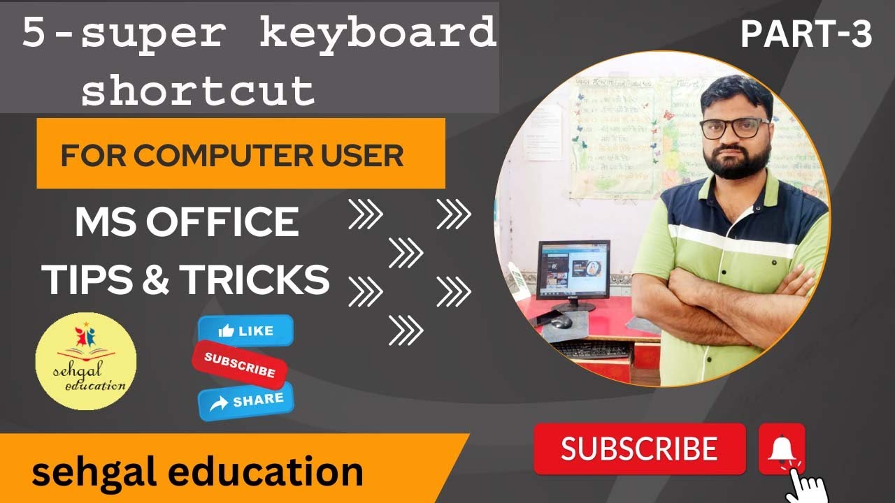 Computer Tips and Tricks I Ms Word Tips & Tricks I Super fast Keyboard ...
