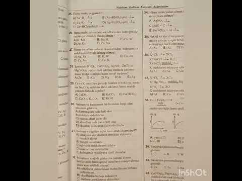 2-ci hissə kimya test toplusu / Metallar. Ümumi alınma üsulları və xassələri / 1-52 asan izahlar
