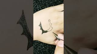 U Letter Tattoo || DIY Tattoo #shorts #viral #trending #tattoo
