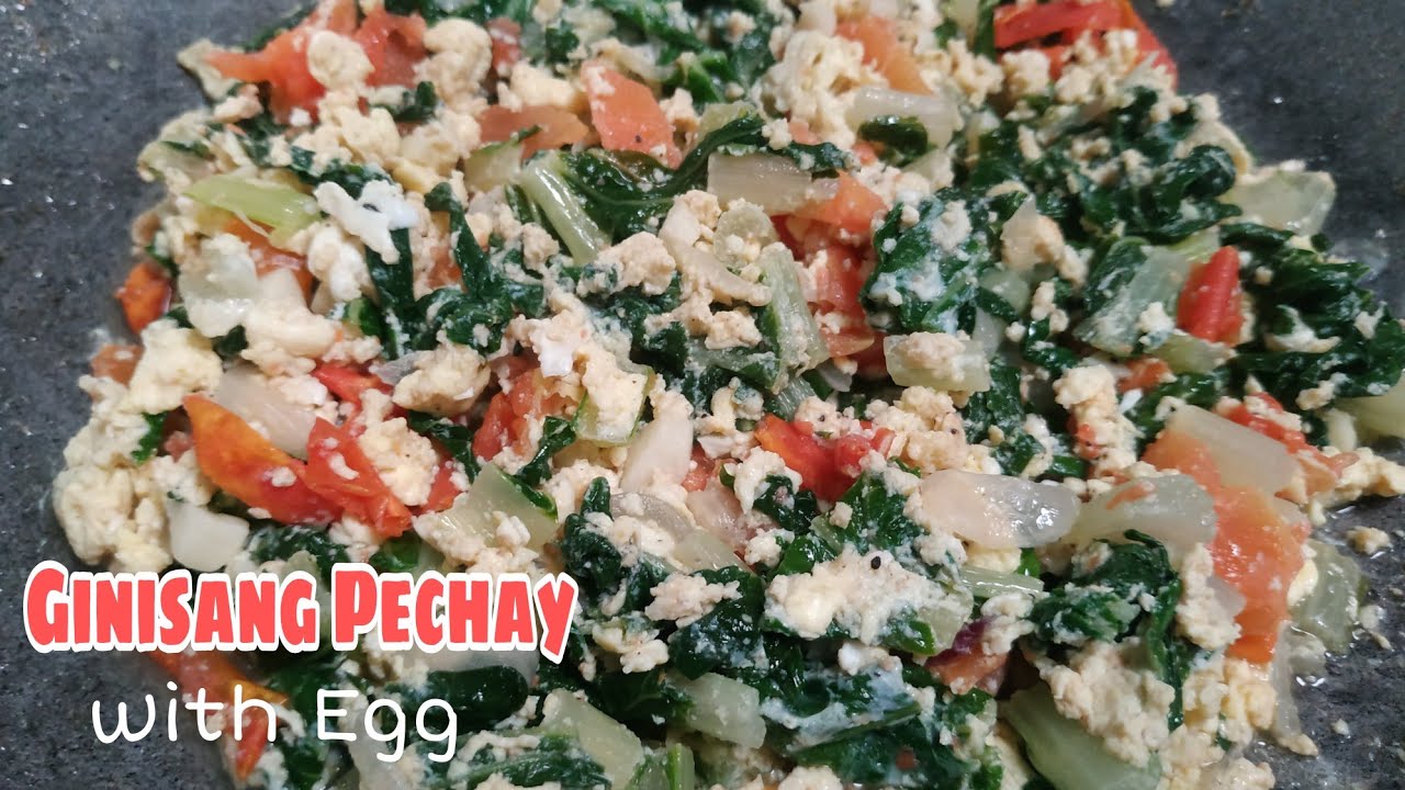 Ginisang Pechay with Egg | Murang Ulam Recipe | Ginisang Gulay Recipe ...