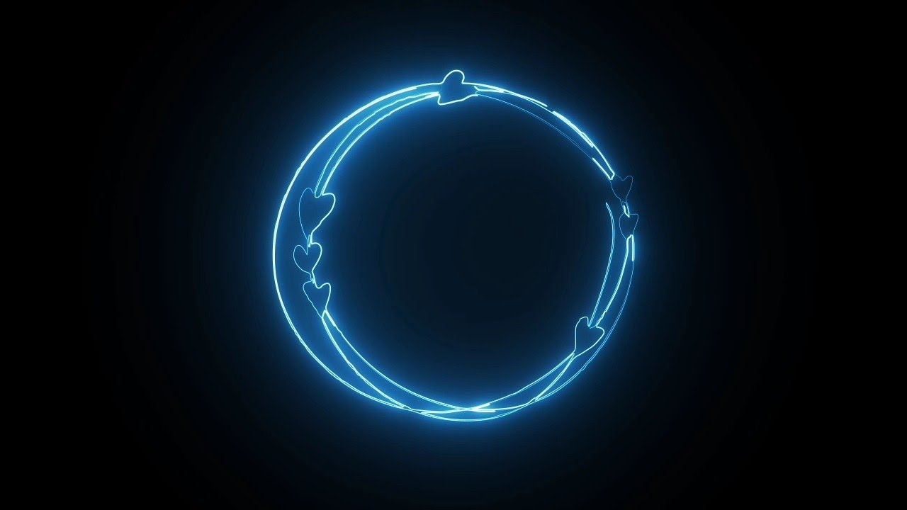 Beautiful Round Shape Neon Glowing Light | Burning Effects | LOOP VIDEO ...