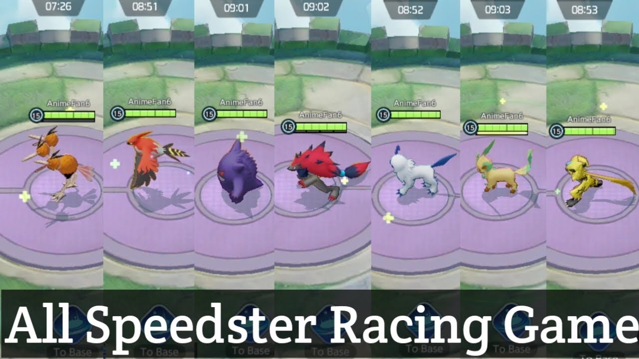Every Speedster Racing Game || Pokemon Unite || #pokemon #pokemonunite ...
