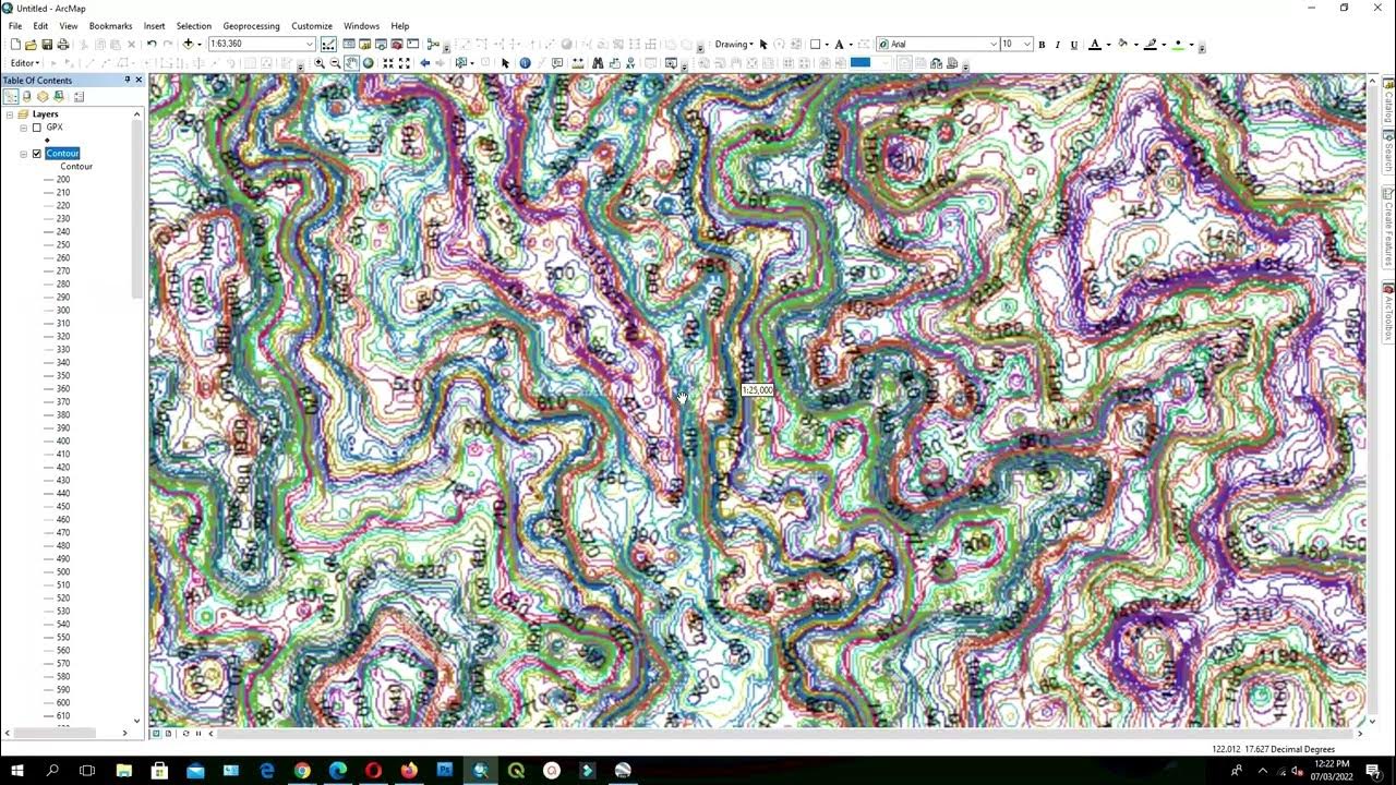 Create DEM and Contours using Google Earth and Extract into ArcGis 10.8 ...