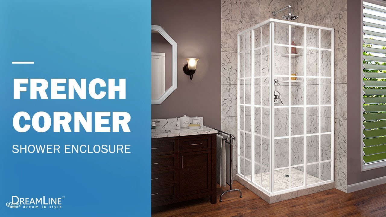DreamLine French Corner Arctic White Shower Enclosure | Sliding Opening ...