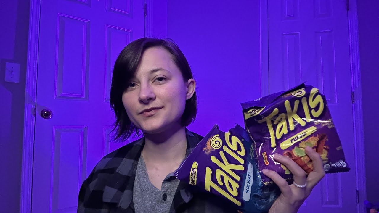 ASMR + Mukbang | Testing Out Takis Blue Heat & Fuego Flavored Rolled ...