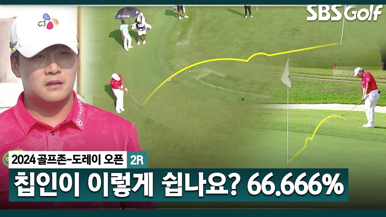 [2024 KPGA] 3개 중 2개가 칩인?? 상금 10억 돌파 도전하는 김민규 칩샷_골프존•도레이 오픈 2R - YouTube