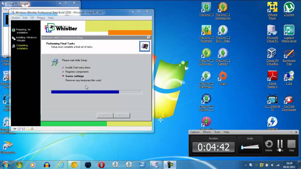 OS: Installation Of Windows Whistler Professional Beta Build 2250 - YouTube