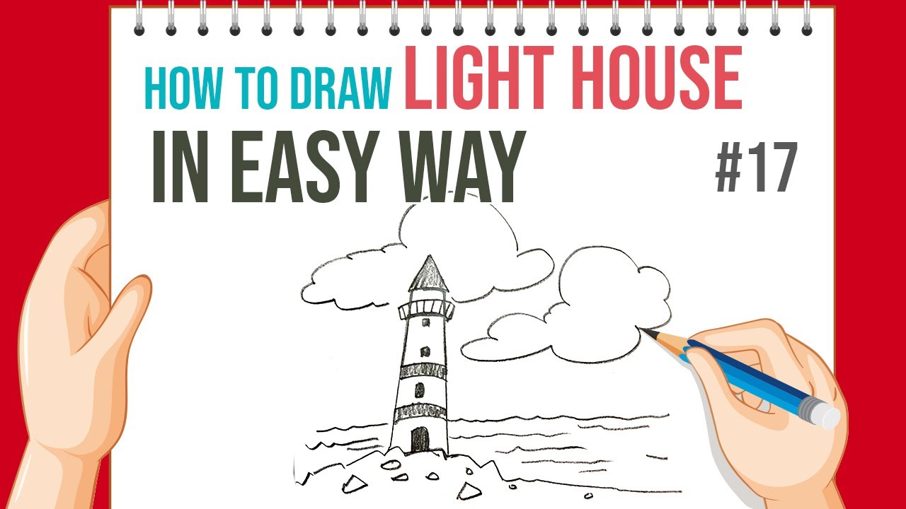 How to Draw Lighthouse in "Easy Way". Pencil Drawing | Kids Drawing ...