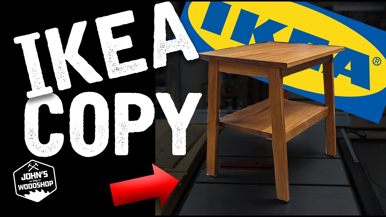 I built an IKEA table clone out of SOLID MAHOGANY - YouTube