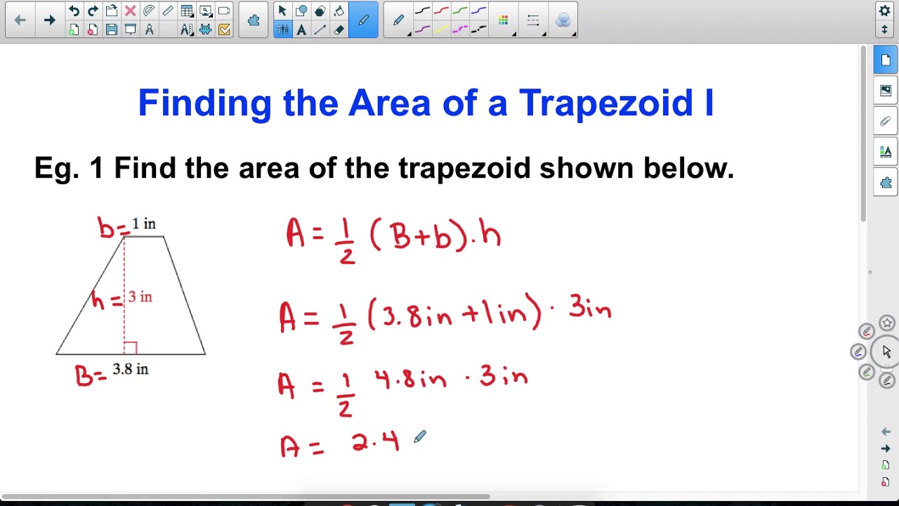 Finding the Area of a Trapezoid I - YouTube