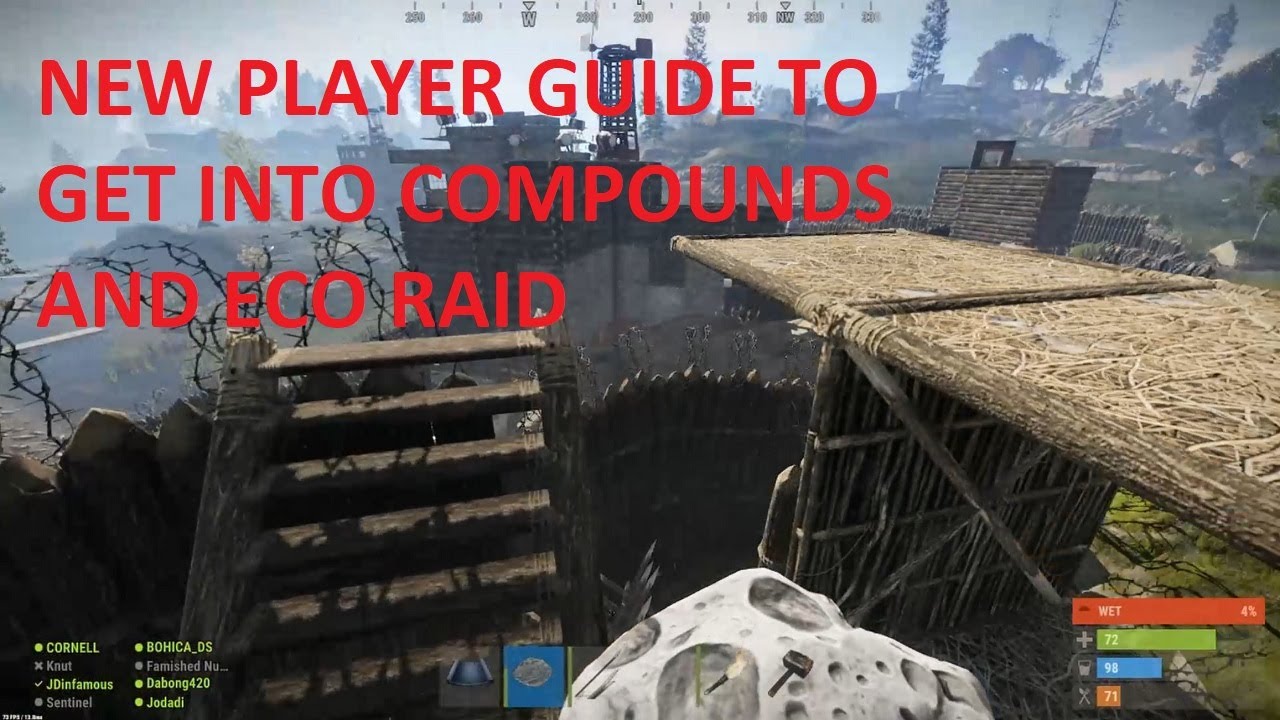 RUST ~ New Player Guide to Getting into Compounds and Eco Raiding - YouTube