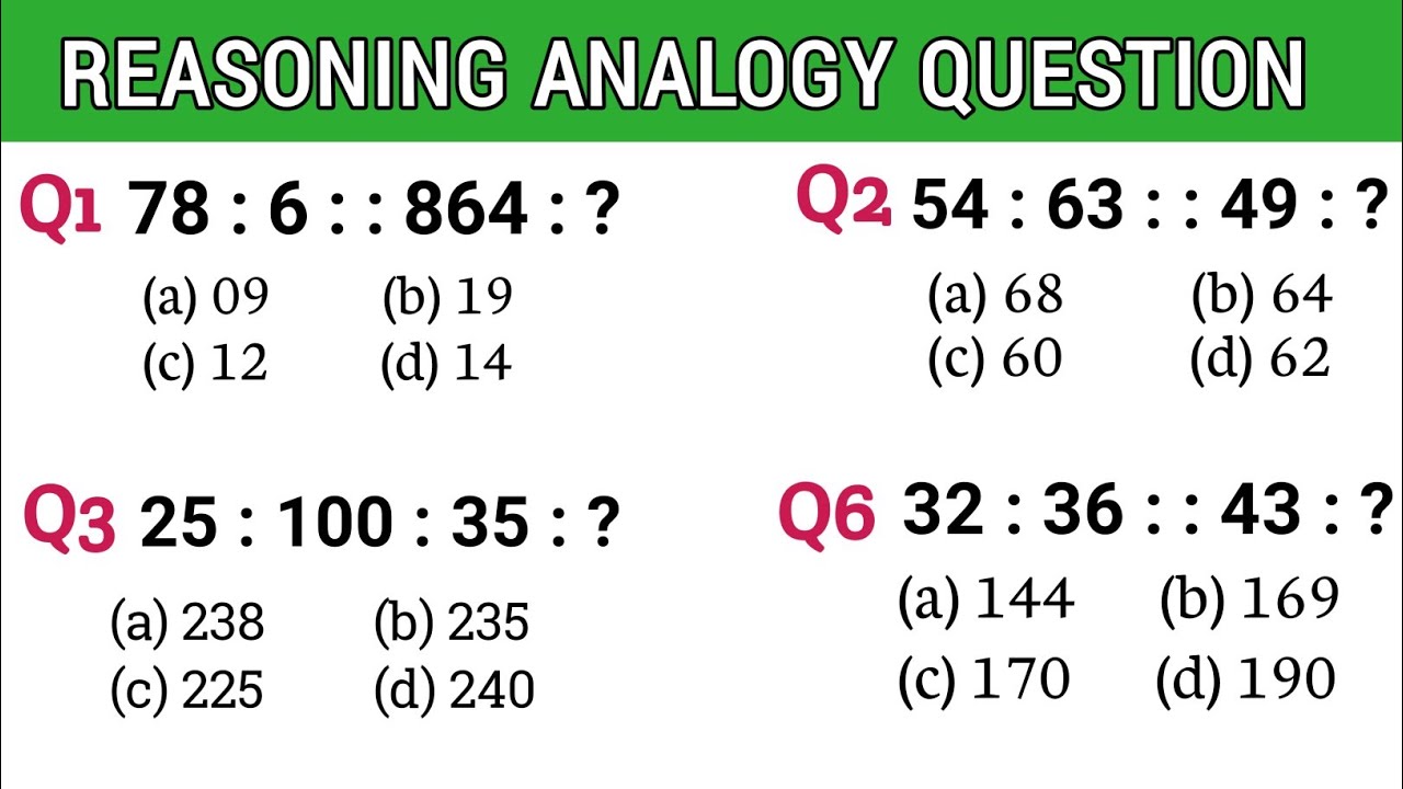 Reasoning Analogy || Resoning Questions || Practice Set || Analogy ...