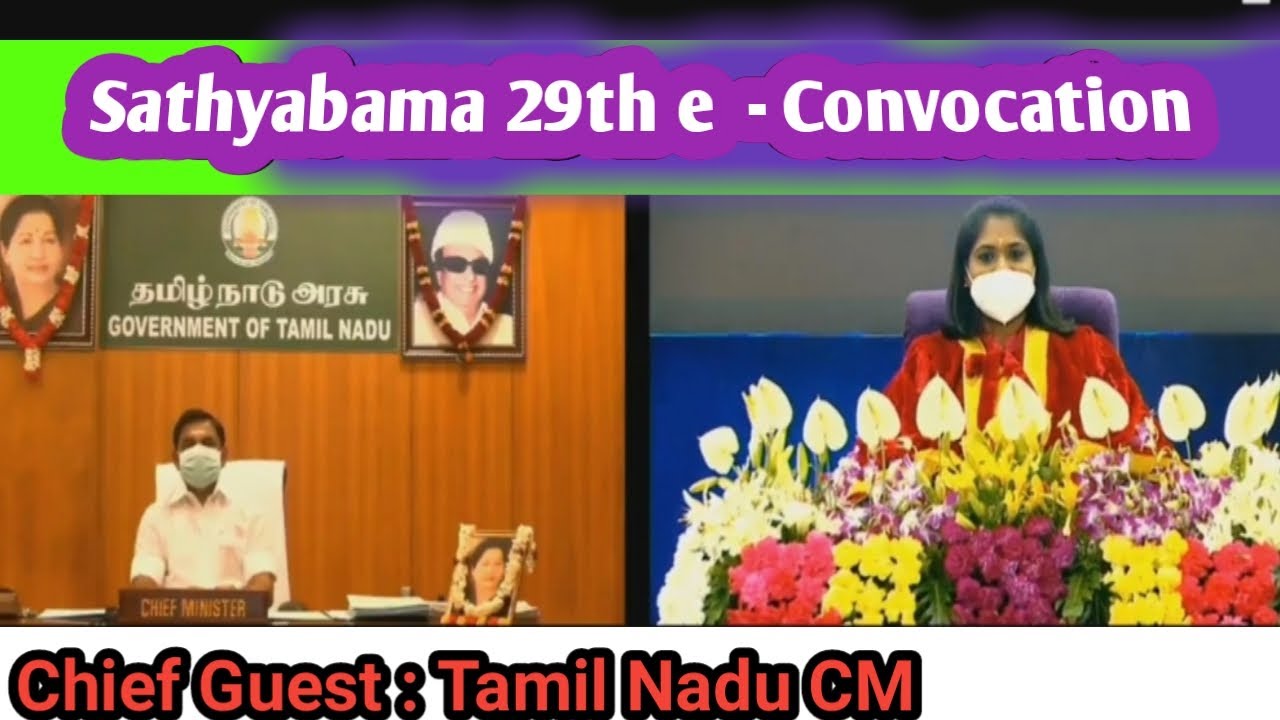 Sathyabama 29th E-Convocation on 18th september, 2020 | Sathyabama ...