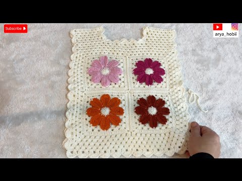 ZARA SÜVETER YAPIMI 3/4 YAŞ 3D PAPATYA MOTİFLİ ÖNLÜK SÜVETER #cardigan #zara