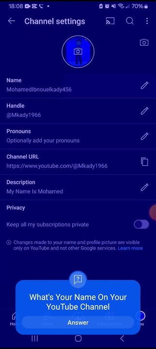 #3 Tutorial How To Change Your Name On YouTube - YouTube