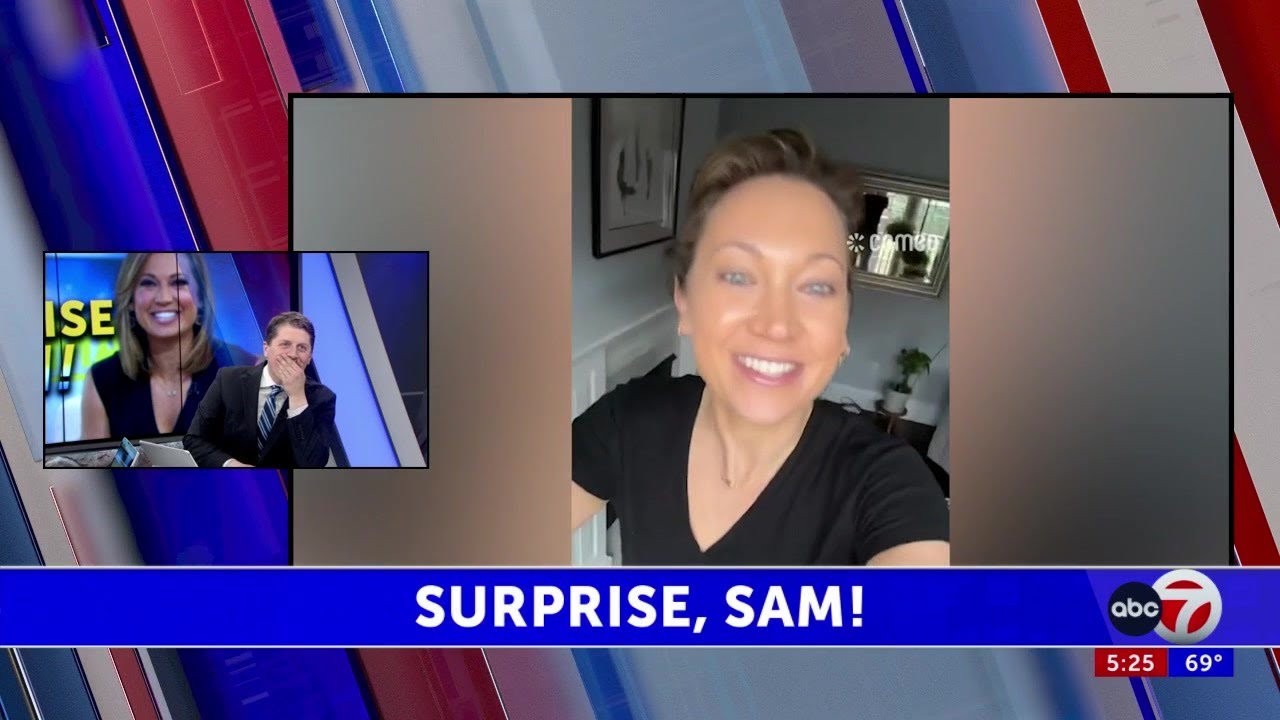 ABC’s Ginger Zee congratulates ABC-7’S Sam Harasimowicz - YouTube