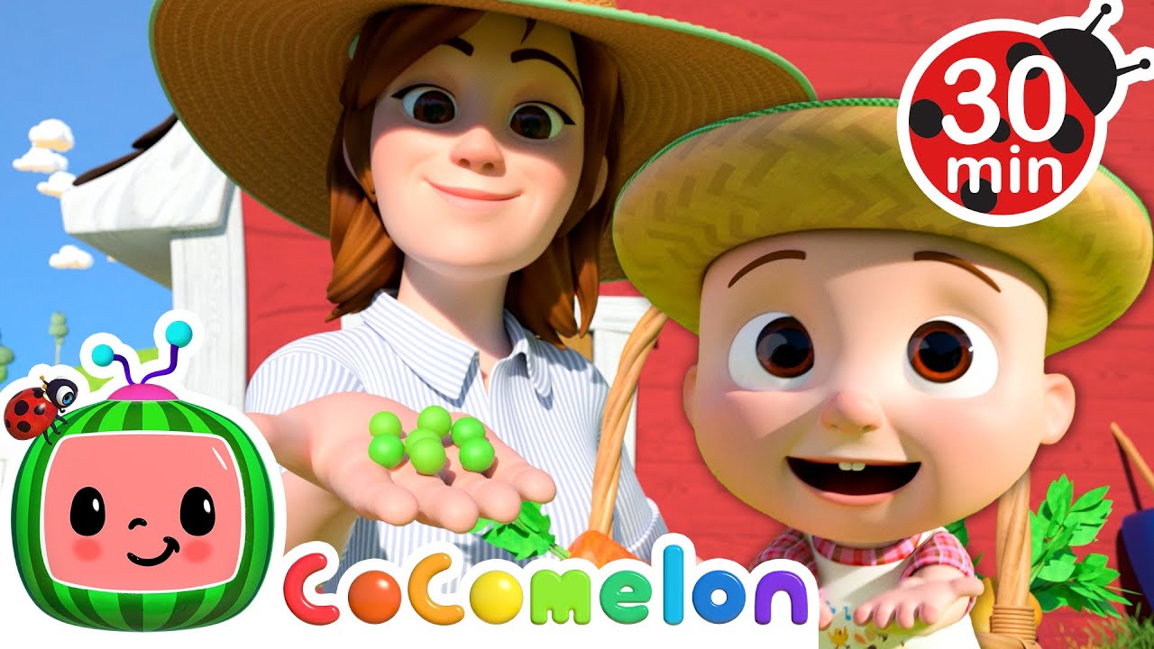 JJ Harvests Vegetables at the Farm 🫛 | CoComelon Nursery Rhymes & Kids ...
