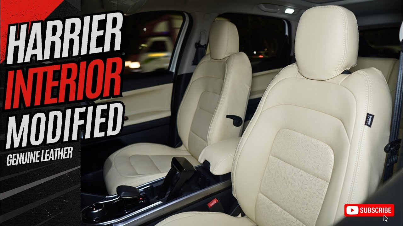 Tata Harrier Interior Modification | Genuine Leather Seat Covers l ...