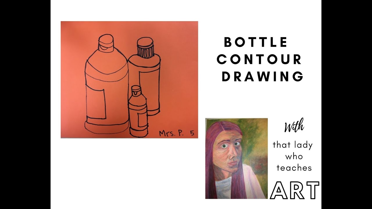 Bottle Contour Line Drawing - YouTube
