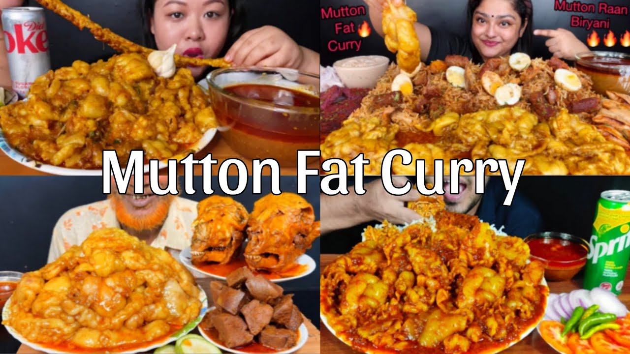 ASMR EATING MUTTON FAT CURRY WITH RICE | NO TALKING | ASMR-MUK - YouTube