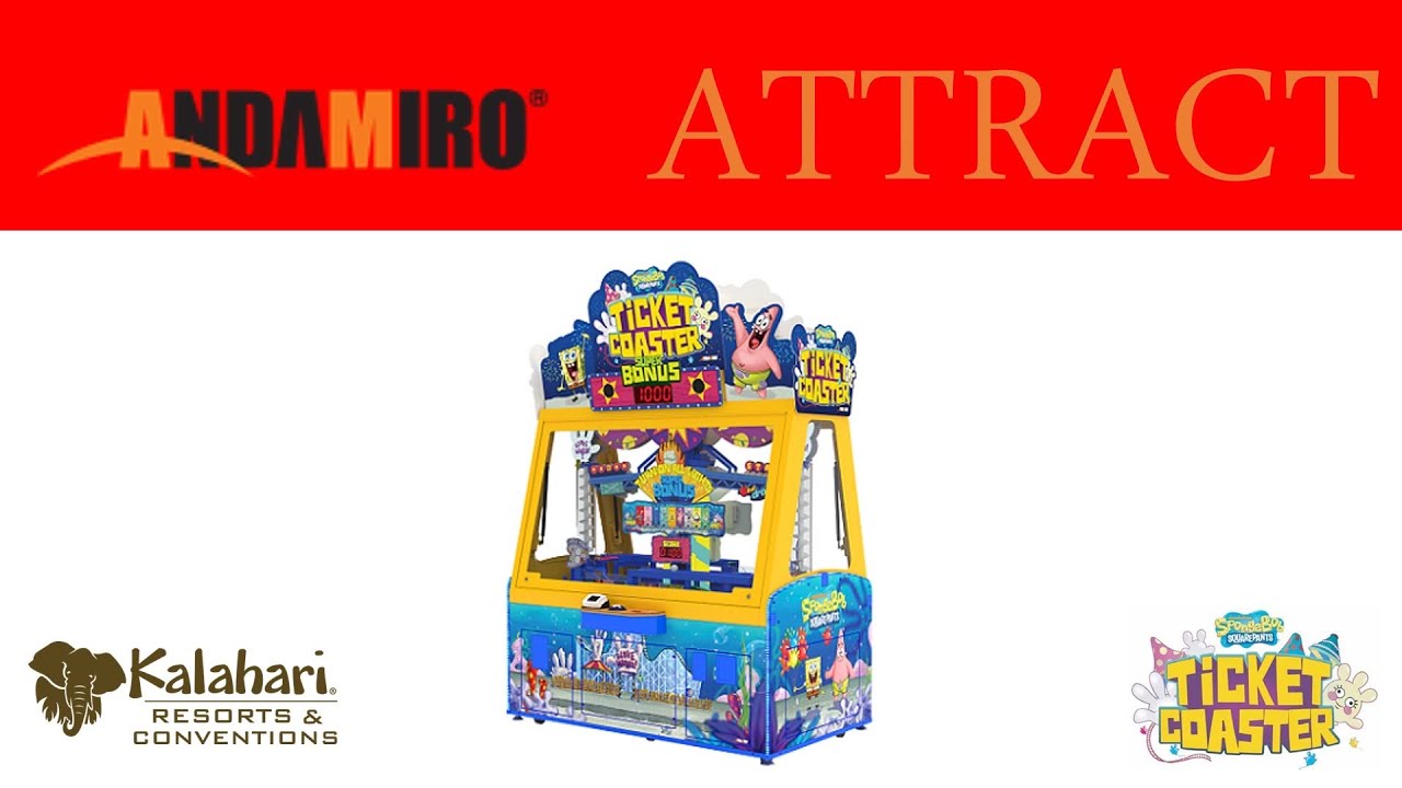 SpongeBob SquarePants Ticket Coaster - Attract Mode - YouTube