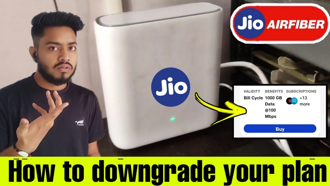 How to downgrade jio airfiber plan | Jio airfiber plan change process ...