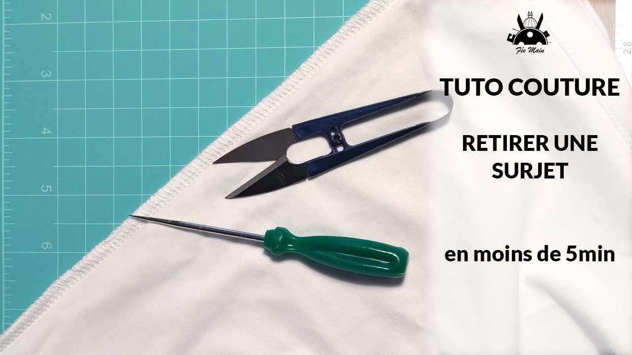 Tuto Couture : comment retirer une surjet - YouTube