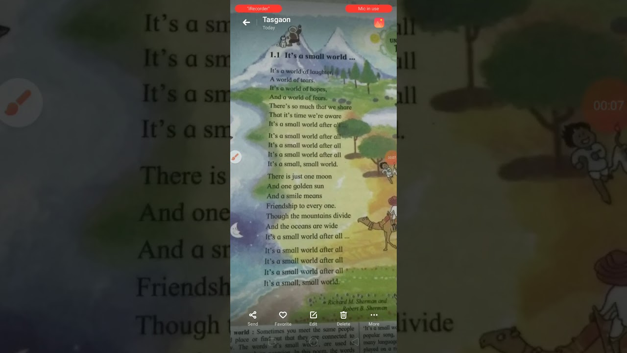 7th Std poem 1, It's a Small World... - YouTube