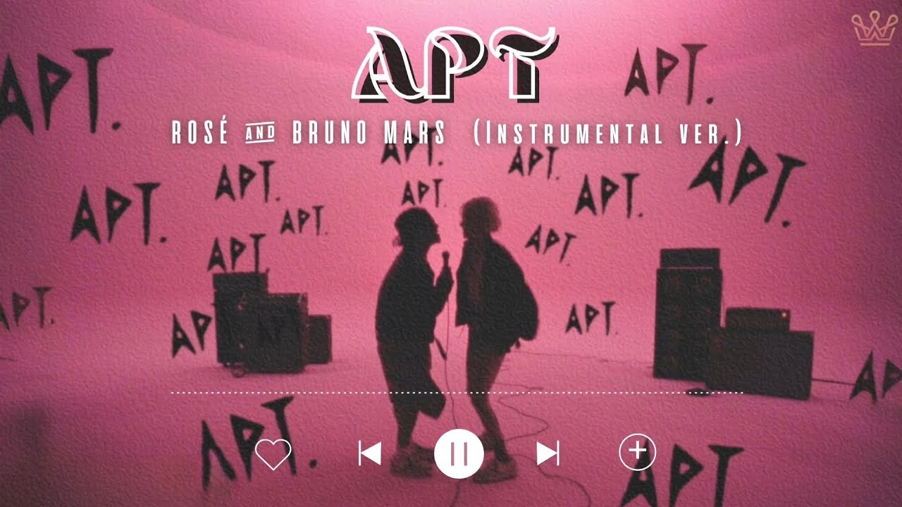 APT | BLACKPINK ROSÉ & Bruno Mars (Instrumental/ Karaoke) - YouTube