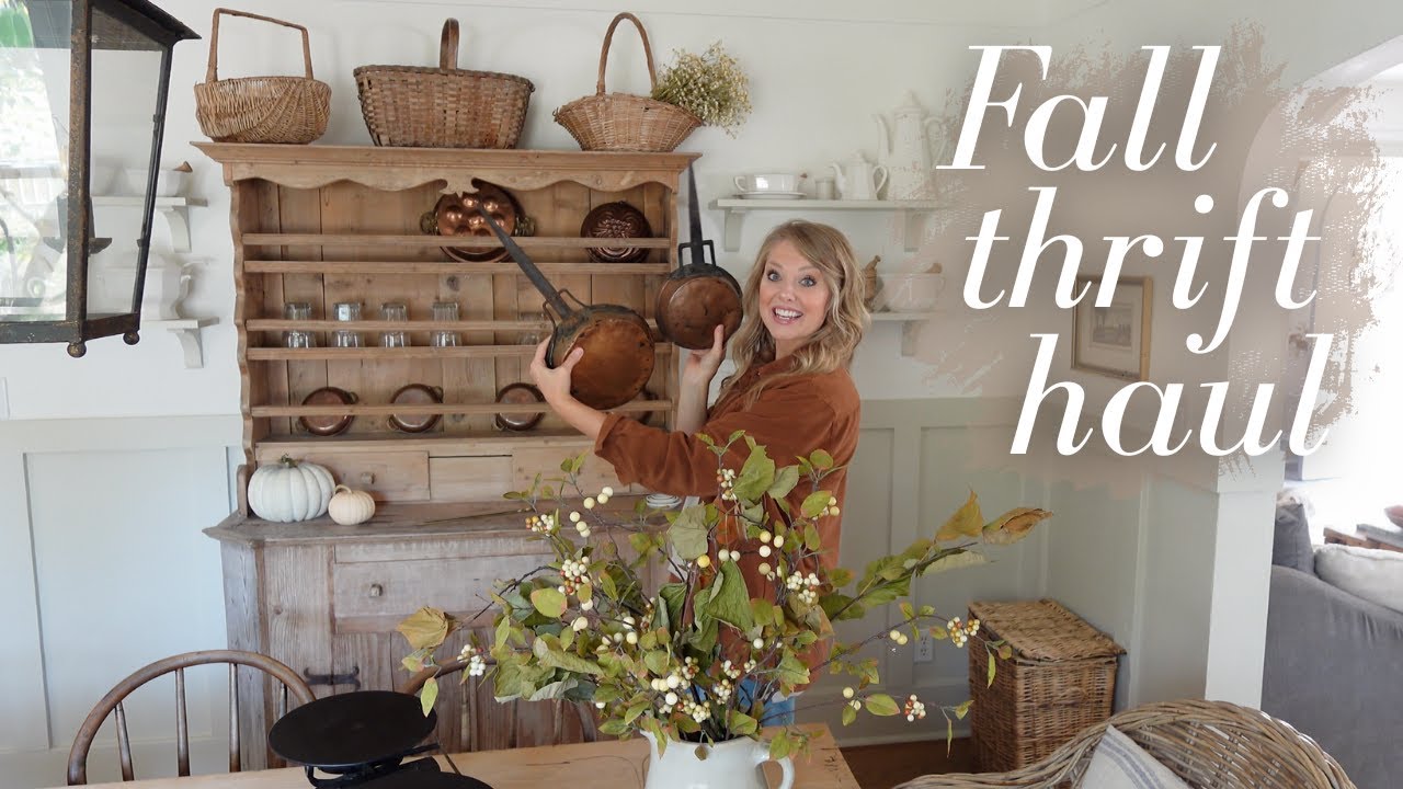 Fall Thrift Haul + Beautiful Antique Finds from our Family Trip! - YouTube