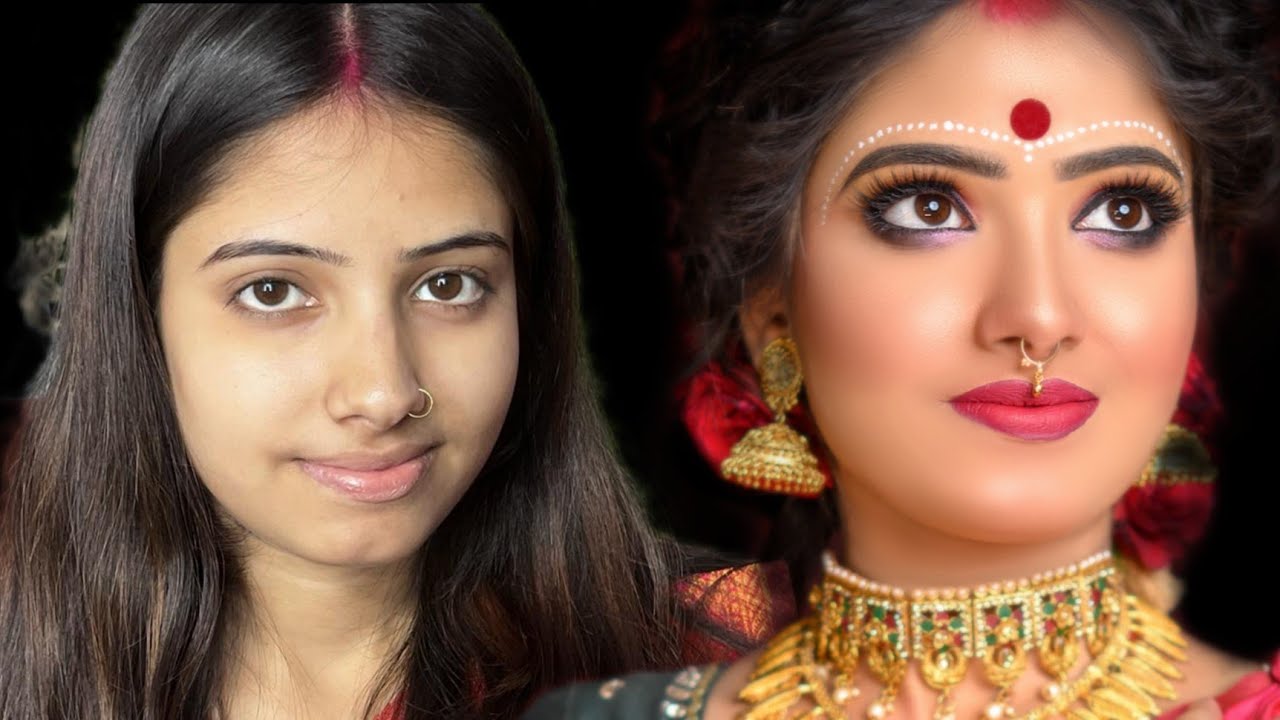 fair skin reception makeover step by step tutorial for beginners @indirazmakeupworldandacade800 ...