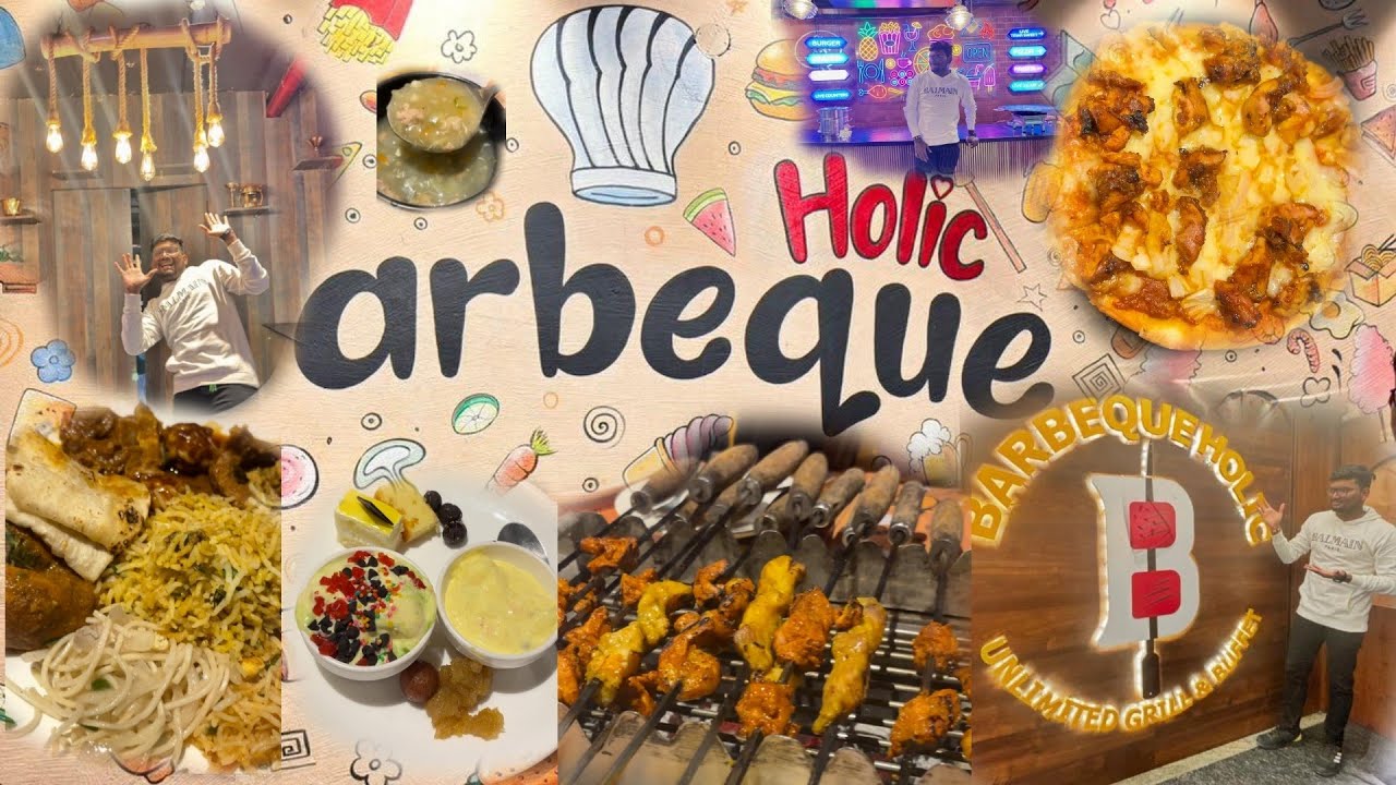 Barbeque Holic Hyderabad #livewithnoki #barbeque #viralvideo - YouTube